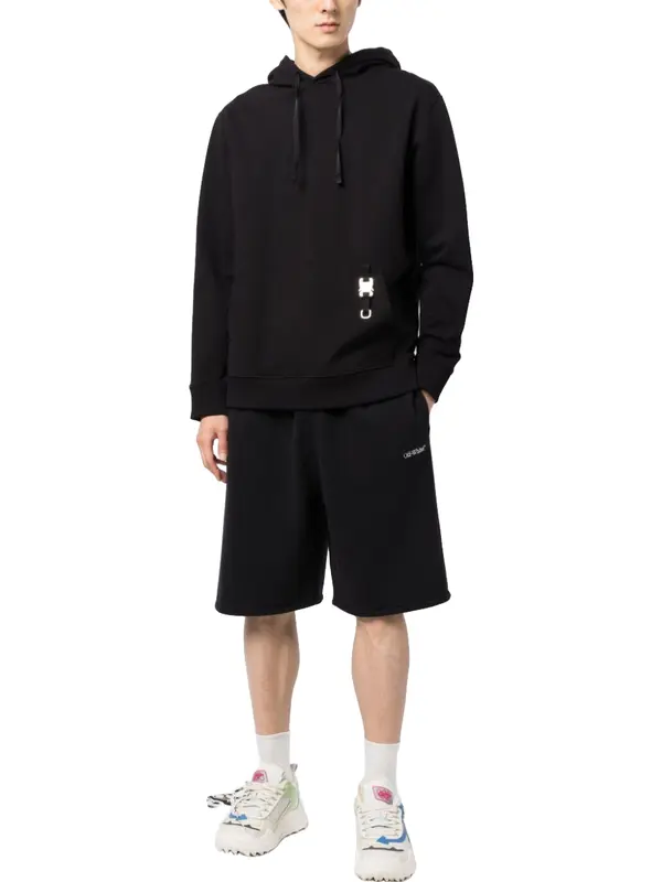 Off-White Diag Cotton Track Shorts - Black