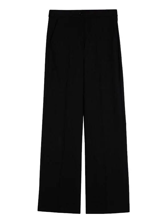 DEPARTMENT 5 Wool-blend Wide Leg Trousers - Black