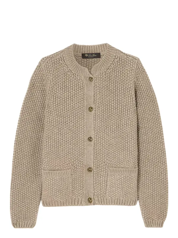 Loro Piana Baranca Linen And Cashmere-blend Cardigan - Brown