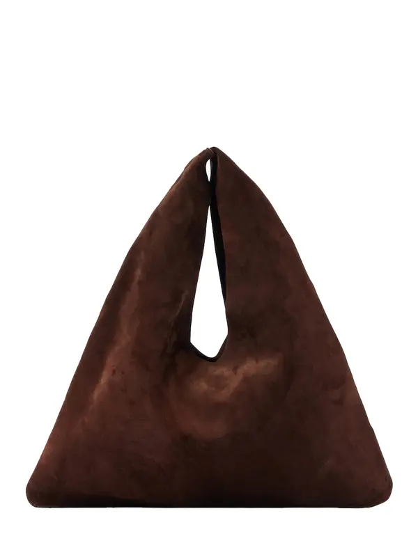 THE ROW Bindle Small Suede Tote Bag - Brown