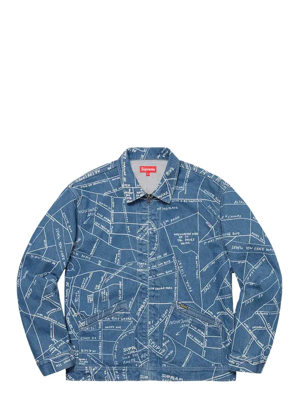 Supreme Gonz Map Work Jacket - Blue