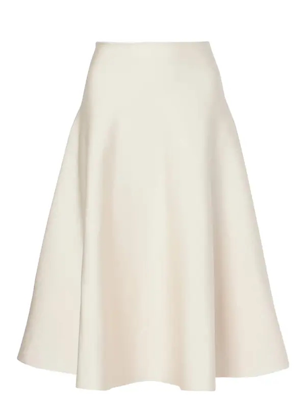 THE ROW Harley Knitted Midi Skirt - White