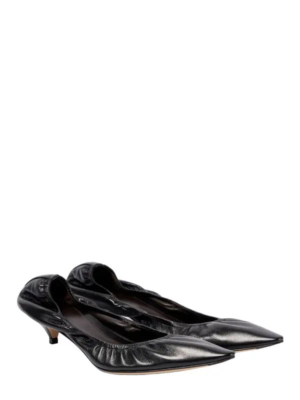 THE ROW Liisa Leather Pumps - Black