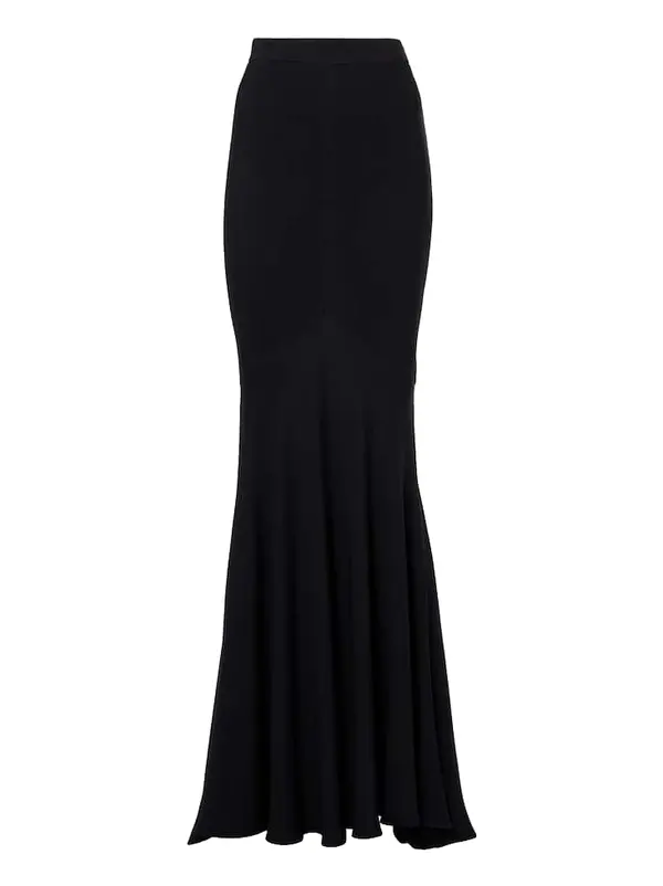 Patou Crêpe Maxi Skirt - Black