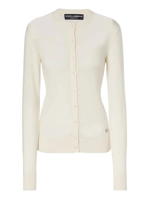 Dolce & Gabbana Cashmere And Silk Cardigan - White