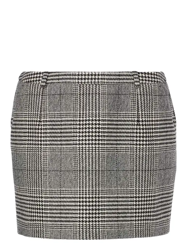 Dolce & Gabbana Prince Of Wales Check Mini Skirt - Black
