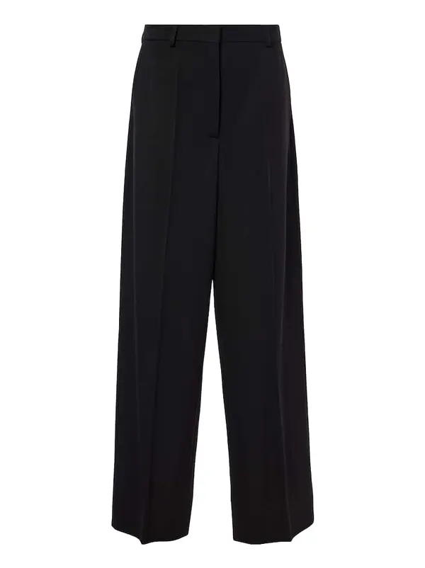 Stella McCartney Wool Wide-leg Trousers - Black