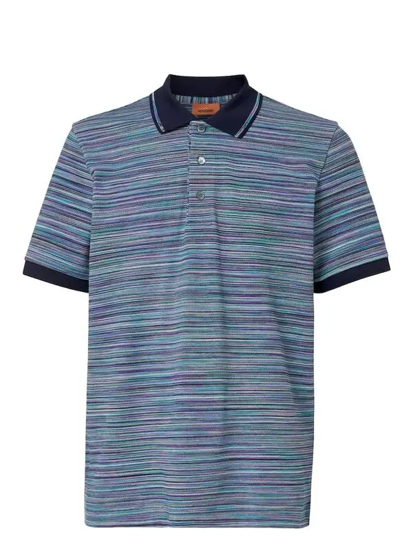 Missoni Striped Cotton Polo Shirt - Multicoloured