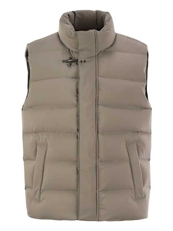 FAY Quilted Down Vest - Grey