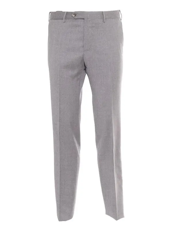 PT TORINO Flat Front Slim Trousers - Gray