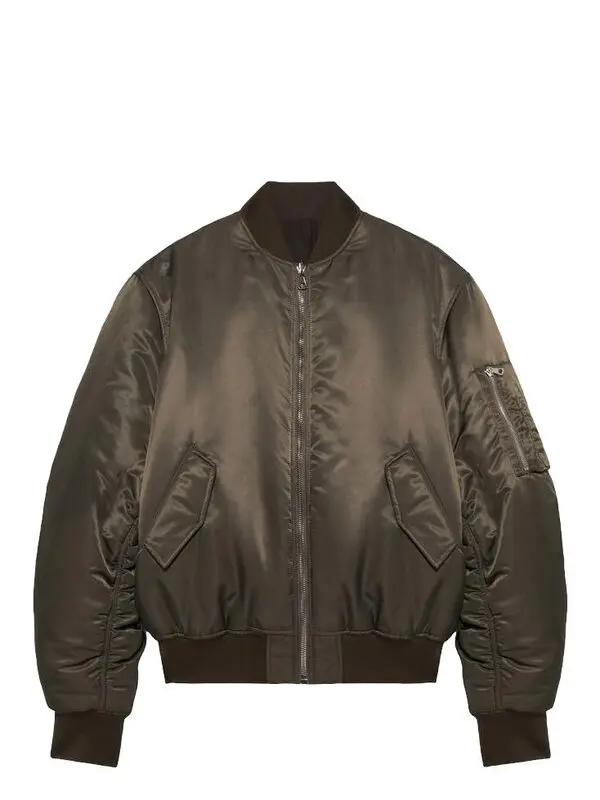 1989 STUDIO Nylon Bomber Jacket - Brown