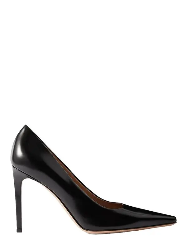 GIANVITO ROSSI Pointed Toe Leather Pumps - Black
