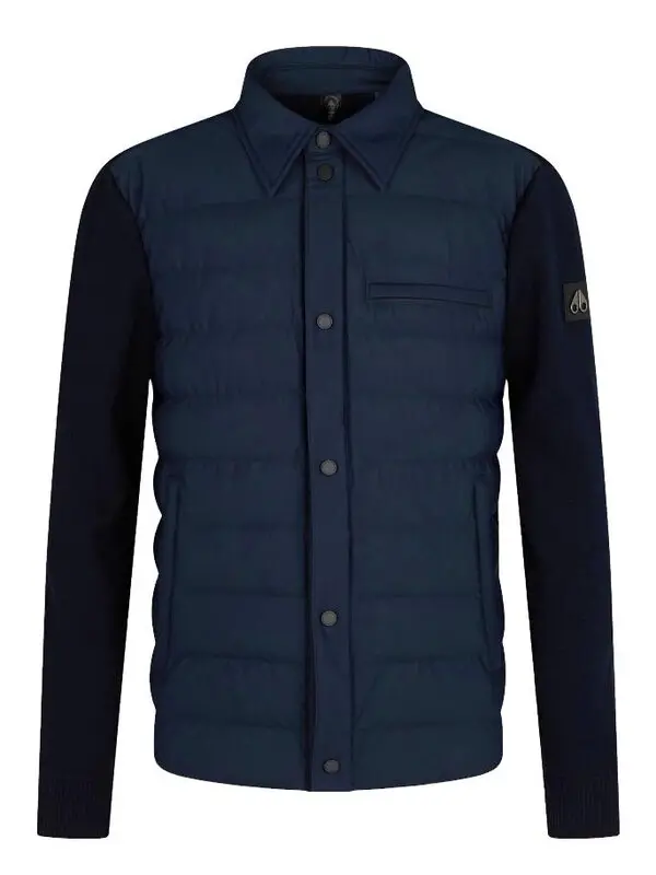 Moose Knuckles Marble Down Hybrid Shirt Jacket - Navy