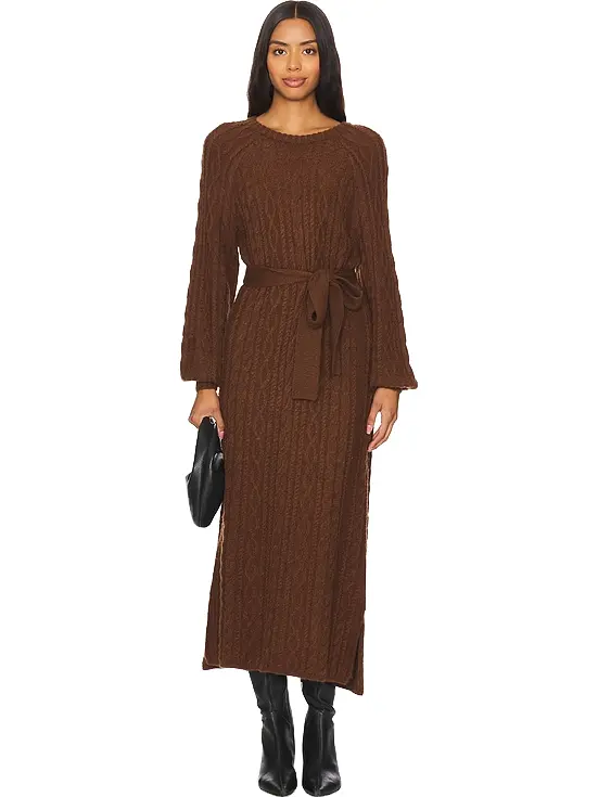 Show Me Your Mumu Barb Sweater Dress - Chocolate