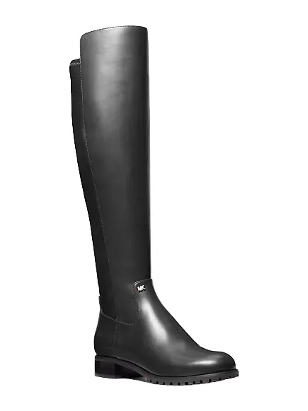 Michael Kors Britt Smooth Wide Calf Boots - Black