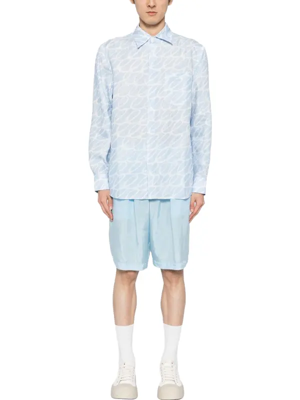 Marni Straight-leg Bermuda Shorts - Blue