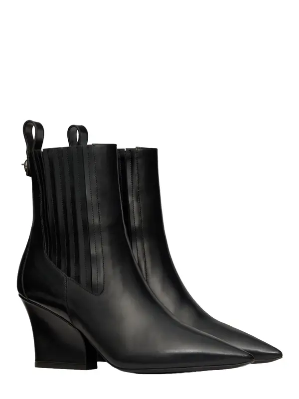 Valentino Garavani 75mm Vlogo Lockette Beatle Boots - Black