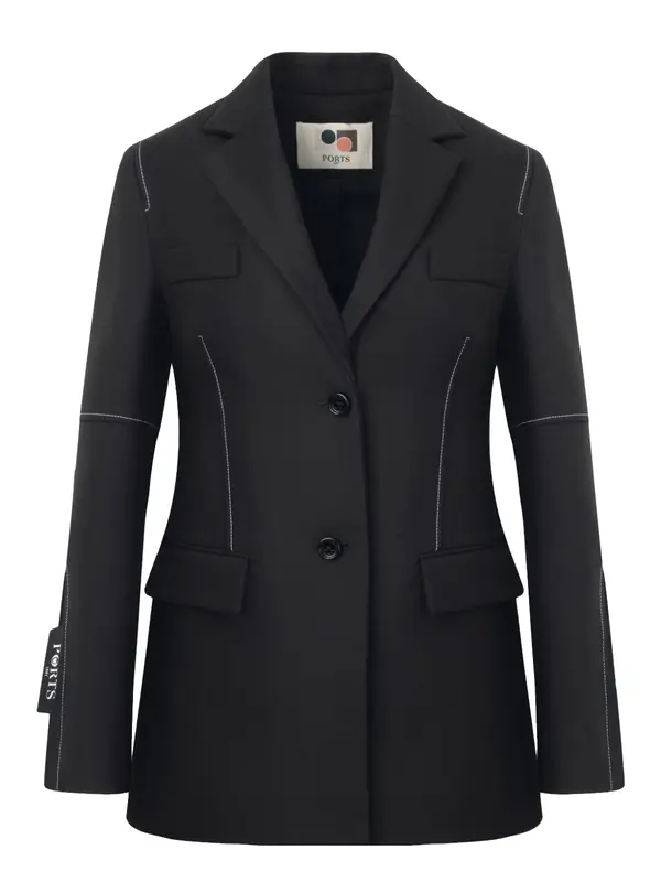 Ports 1961 Single-breasted Blazer - Black