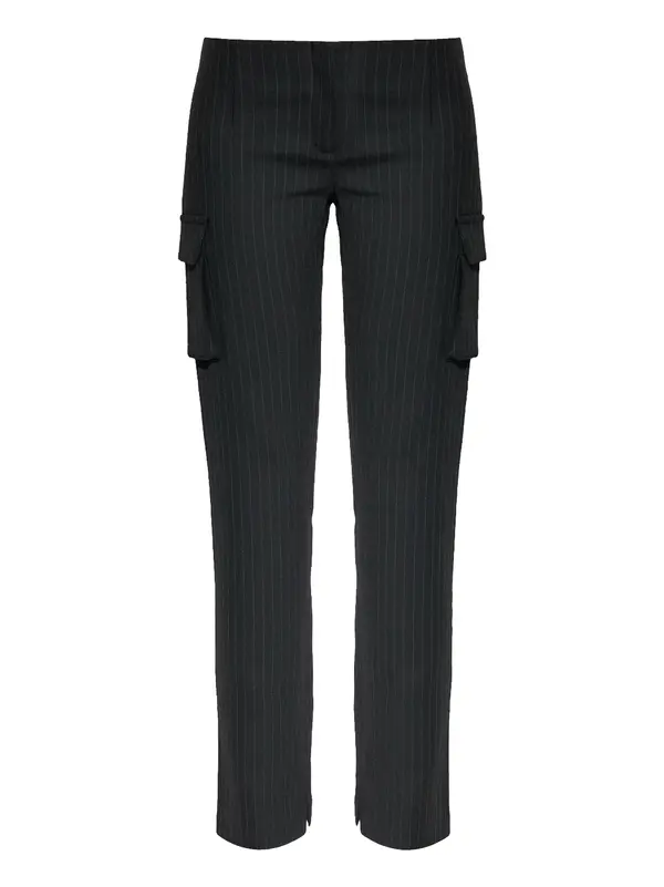 MISBHV Pinstriped Trousers - Black