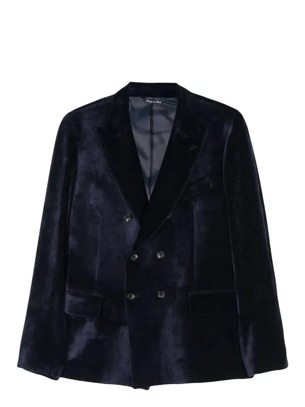 REVERES 1949 Velvet Blazer - Blue