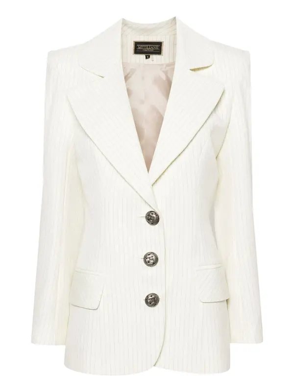MITILIANE COUTURE Pinstriped Blazer - Neutrals