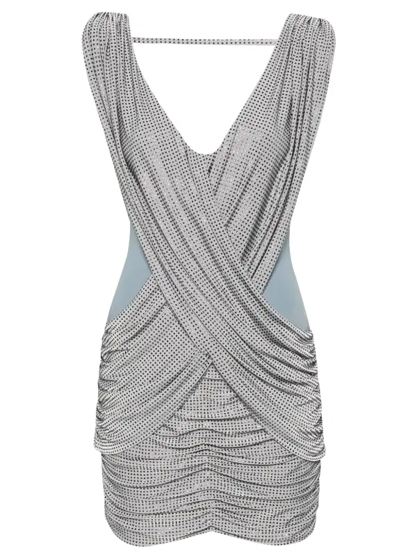 MITILIANE COUTURE Crystal-embellished Mini Dress - Grey