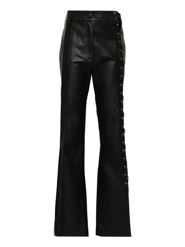 MITILIANE COUTURE Leather Trousers - Black