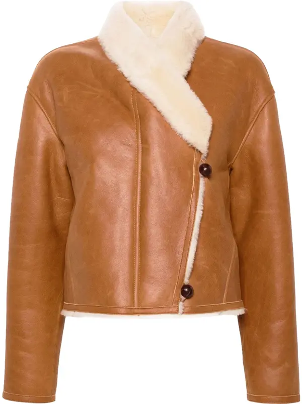 Isabel Marant Eriana Reversible Shearling Jacket - Brown