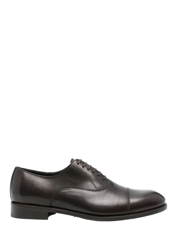Boggi Milano Leather Oxford Shoes - Brown