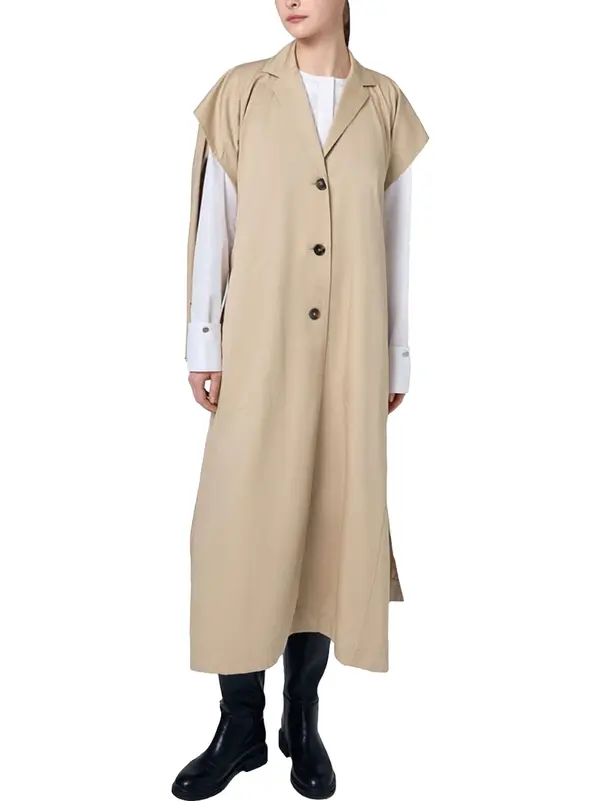 Ports 1961 Cut-out Cotton Trench Coat - Neutrals