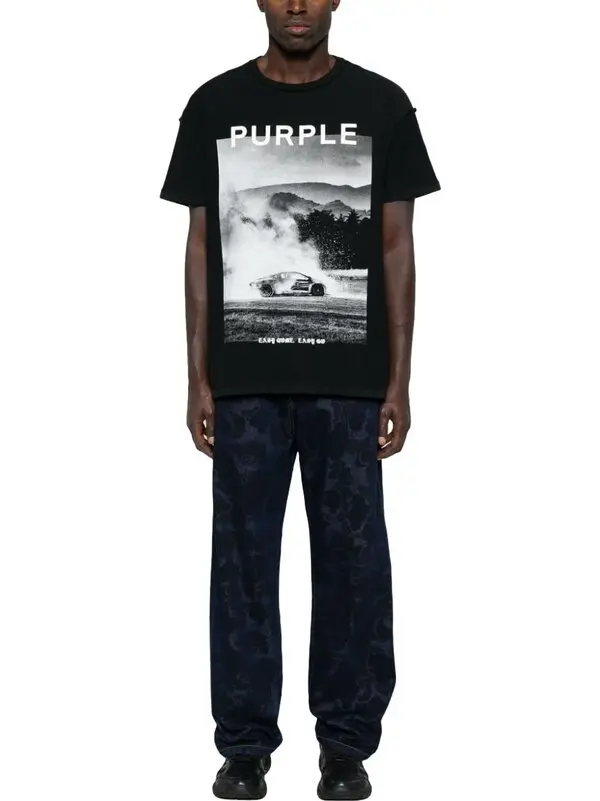 PURPLE BRAND Photograph-print T-shirt - Black