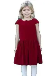 Busy Bees Alexa Dropwaist Party Dress - Red Velvet