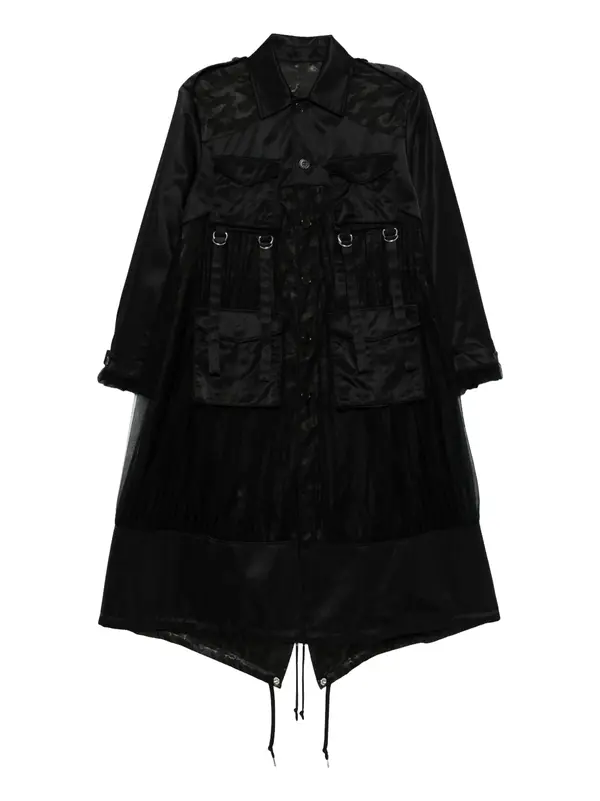 Noir Kei Ninomiya Utility Mid-length Coat - Black