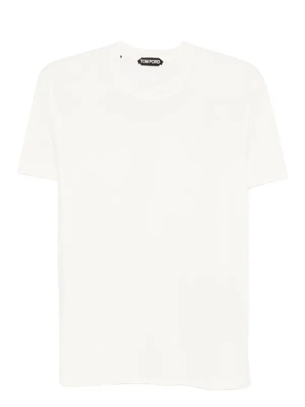 TOM FORD Crew Neck T-shirt - Neutrals
