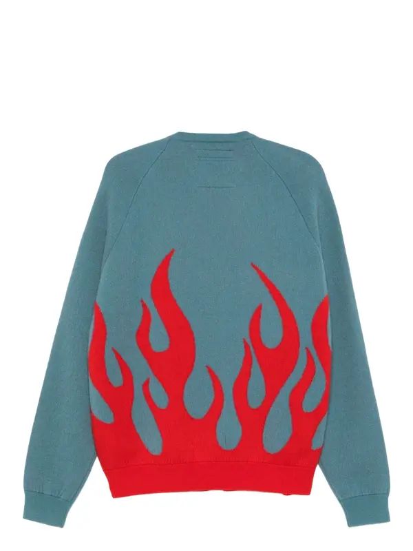 Frenckenberger Flame-jacquard Cardigan - Blue
