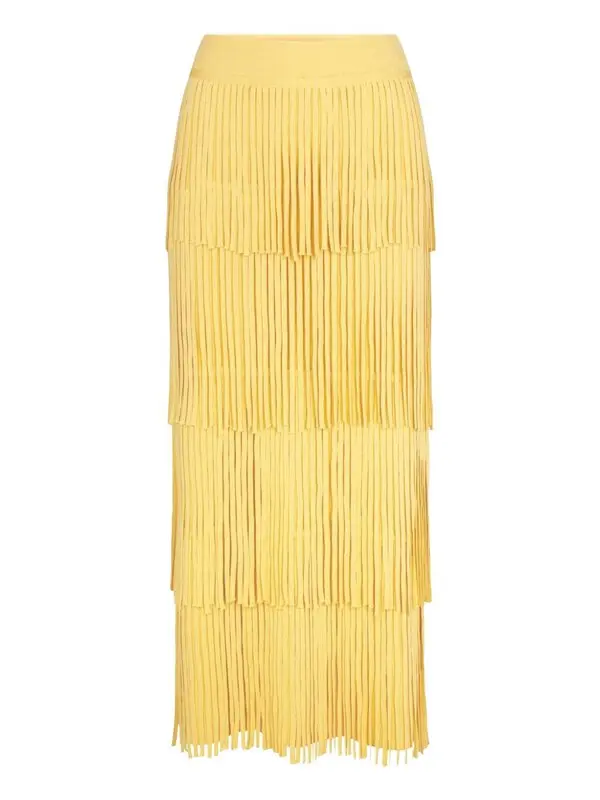 SIMONMILLER Za Za Knit Fringe Maxi Skirt - Yellow