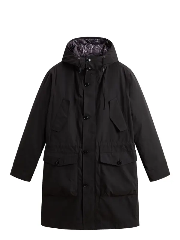 Woolrich Peach Parka Coat - Black