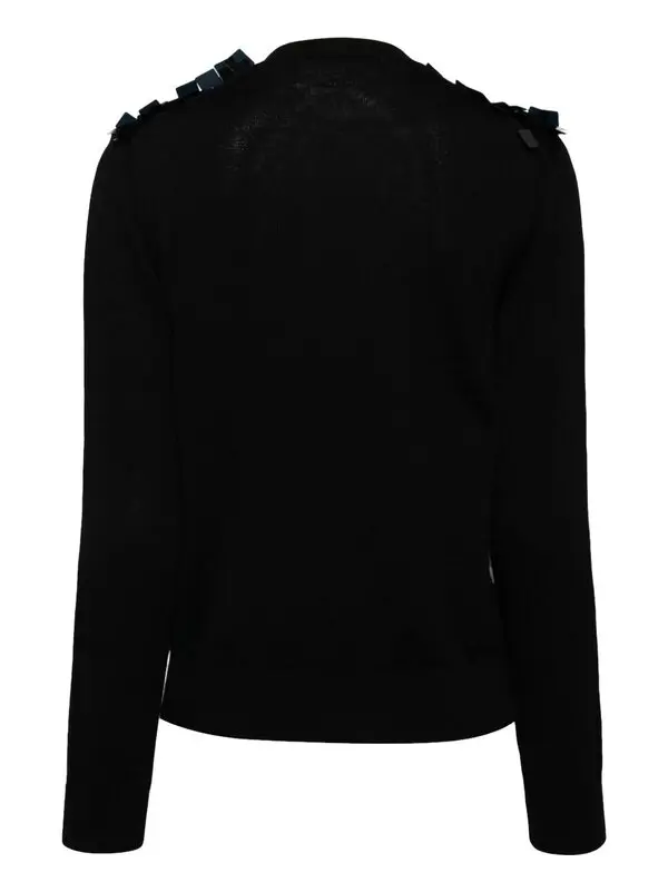 Comme Des Garçons Paillette Embellished Cardigan - Black