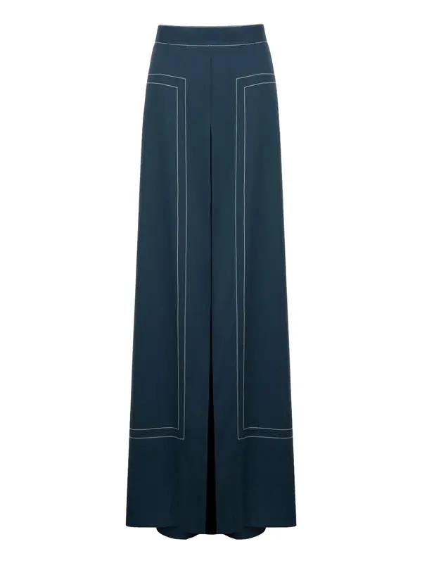 Ports 1961 Contrast-stitching Trousers - Blue