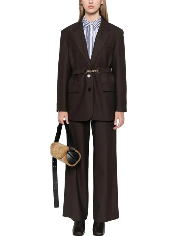 Maje Belted Blazer - Brown