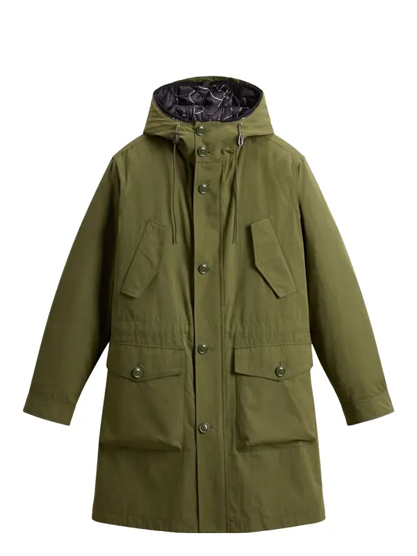 Woolrich Peached Parka Coat - Green