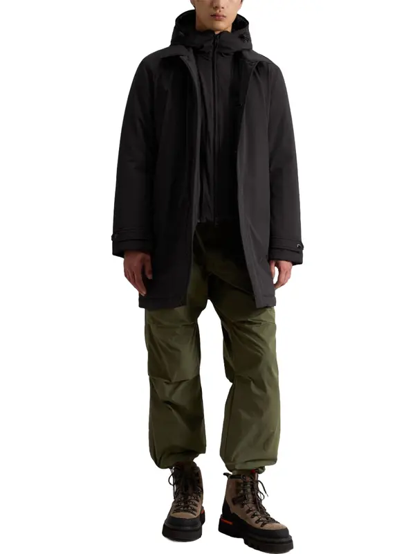 Woolrich Layered Coat - Black