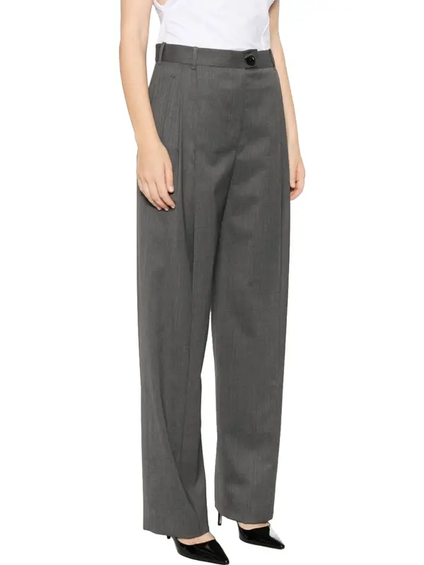 PETER DO Front Slit Trousers - Grey