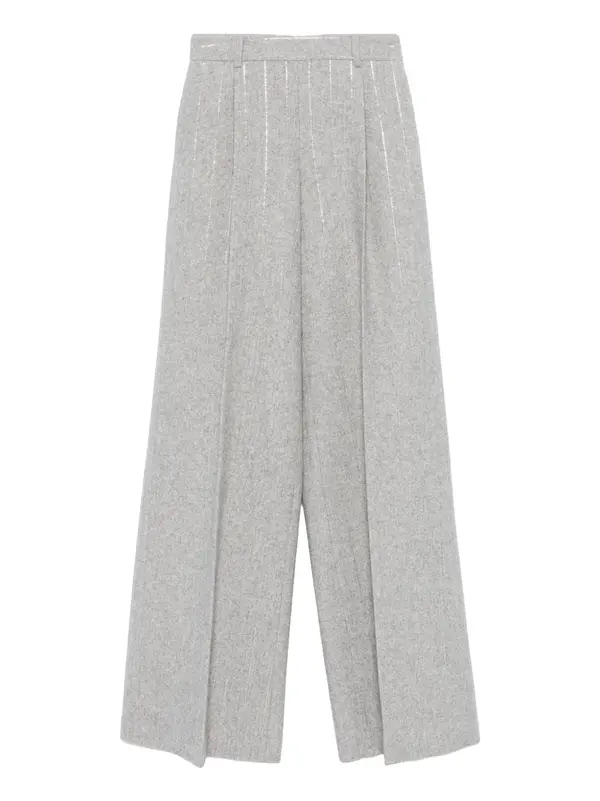 Ermanno Scervino Pinstriped Bootcut Trousers - Grey