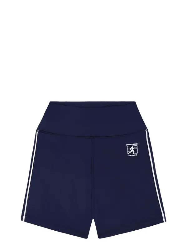 SPORTY & RICH Runner Box Biker Shorts - Blue