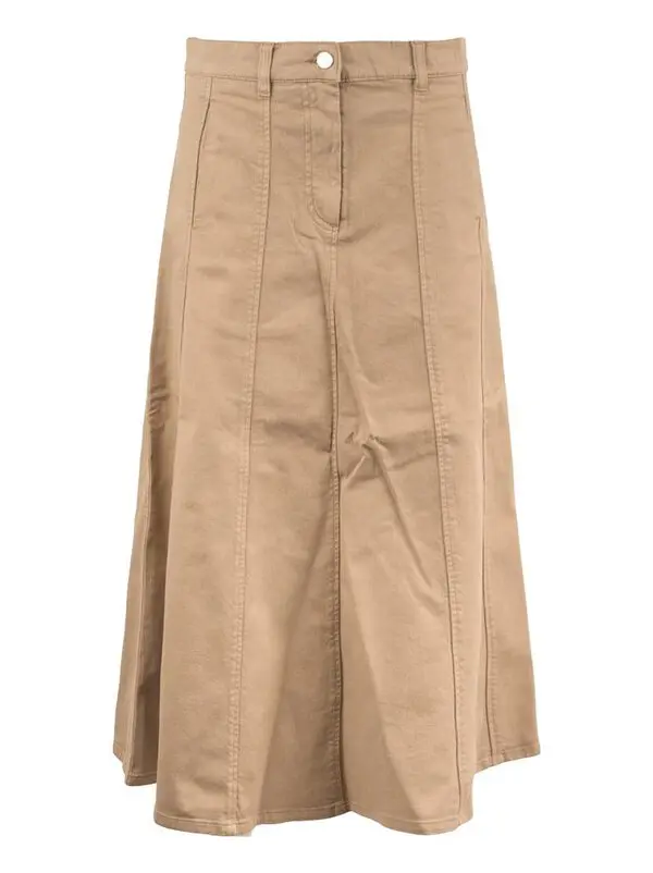 DEPARTMENT 5 Wham Godet Midi Skirt - Beige
