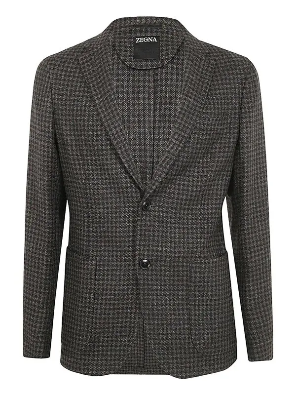 Zegna Wool, Linen And Cashmere Jacket - Black