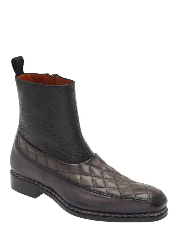 Mezlan Musico Leather Boots - Dark Grey/black