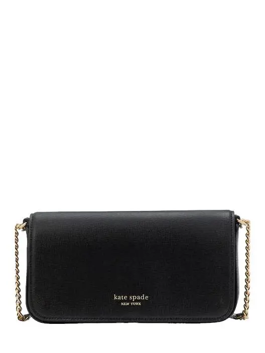 Kate Spade New York Devin Saffiano Flap Clutch - Black