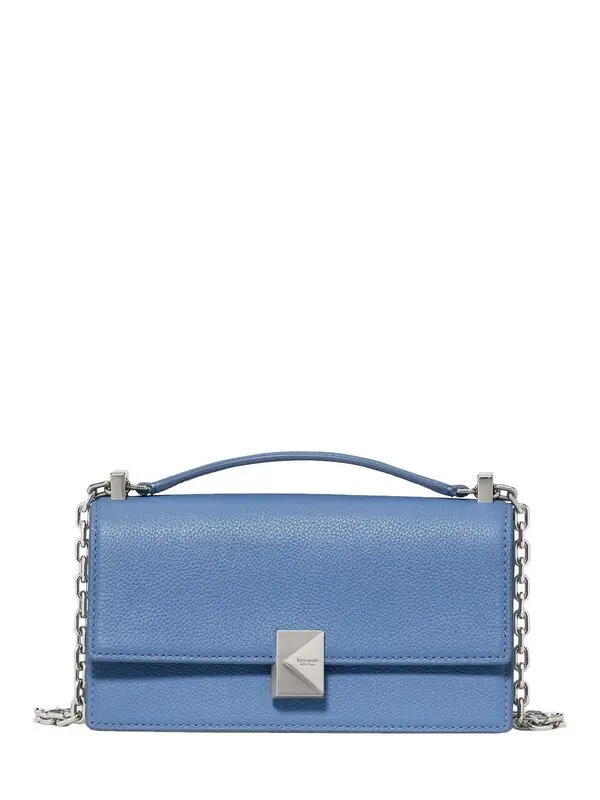 Kate Spade New York Deco Pebble Leather Convertible Crossbody Bag - Blue
